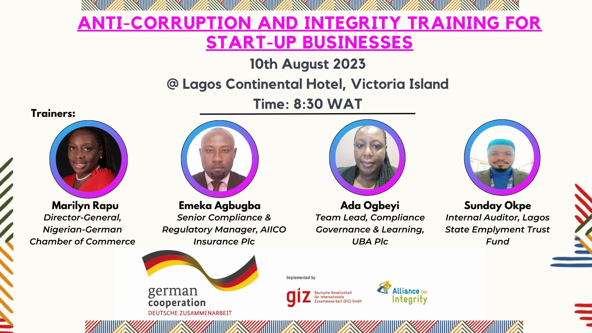 Anti-Corruption and Integrity Training for Start-up Businesses - Alliance for Integrity